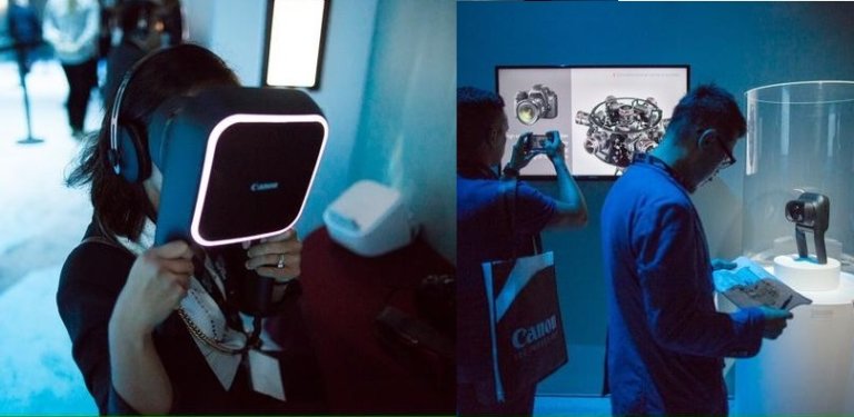 Canon muestra una pantalla inmersiva de realidad virtual con una ...