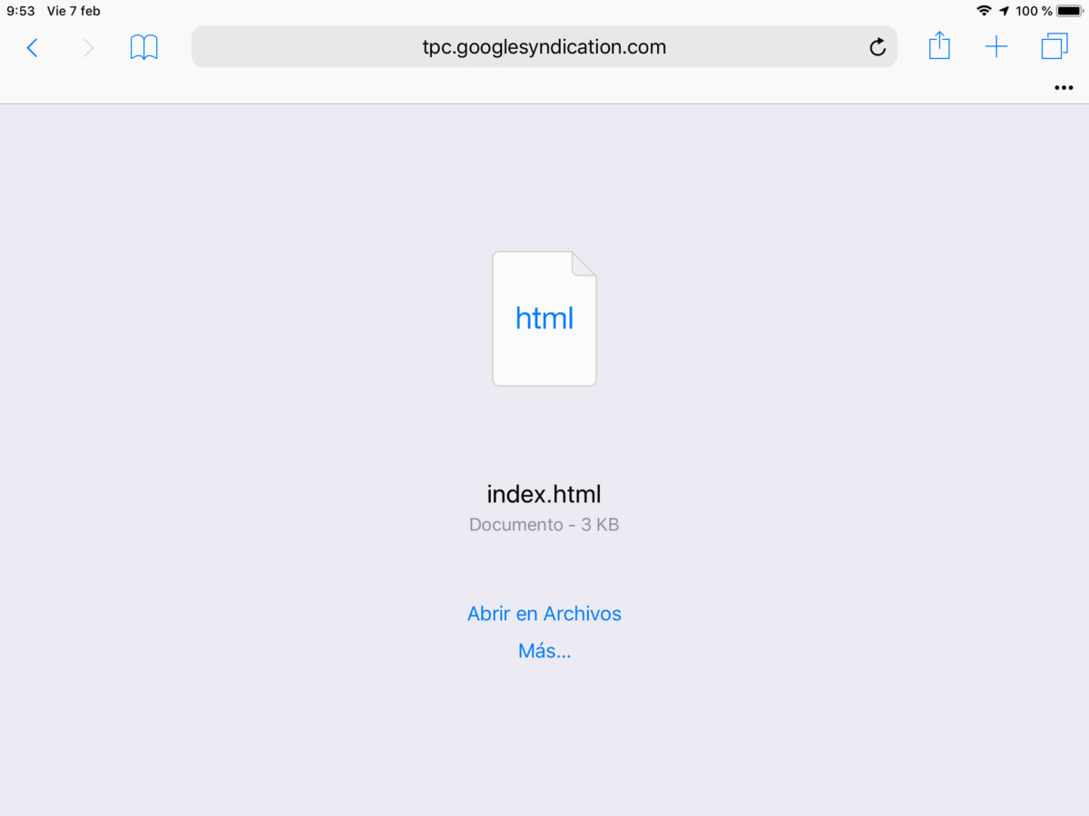 [SOLUCIONADO] ¿Te pregunta Safari si quieres descargar index.html?