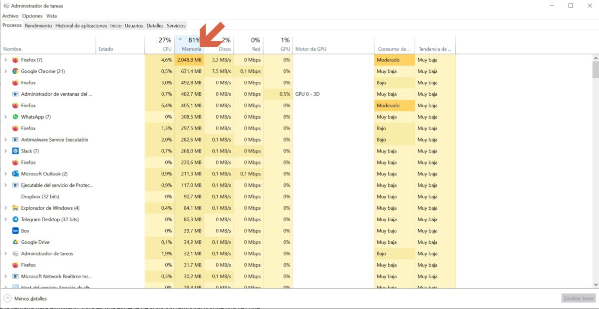 Seis formas de liberar memoria RAM en tu ordenador con Windows 10 ...