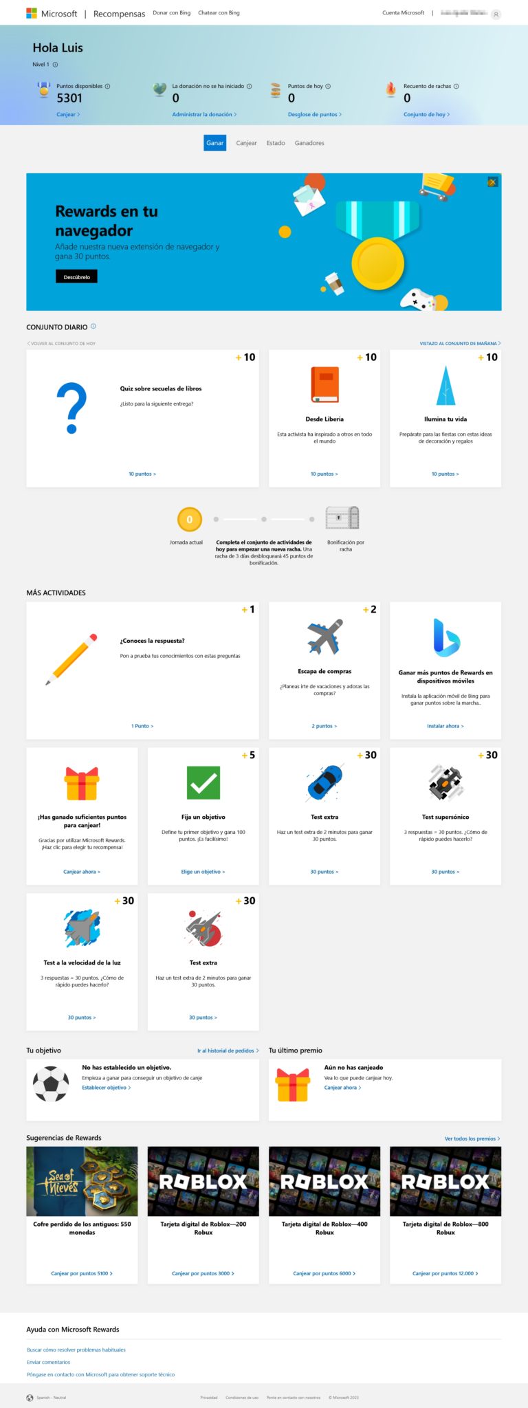 Cada vez es más difícil conseguir recompensas con Microsoft Rewards